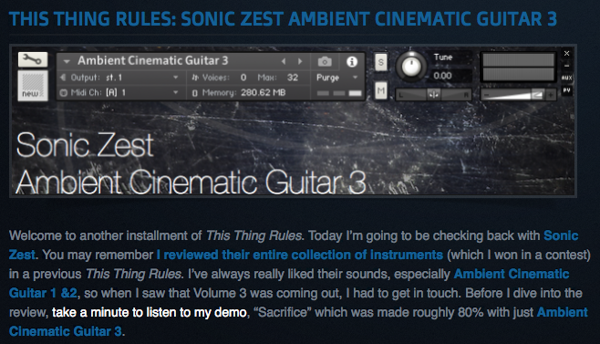 Sonic-Zest-David-Rozen-Review - SONIC ZEST: Sample Libraries and Virtual Instruments for Kontakt